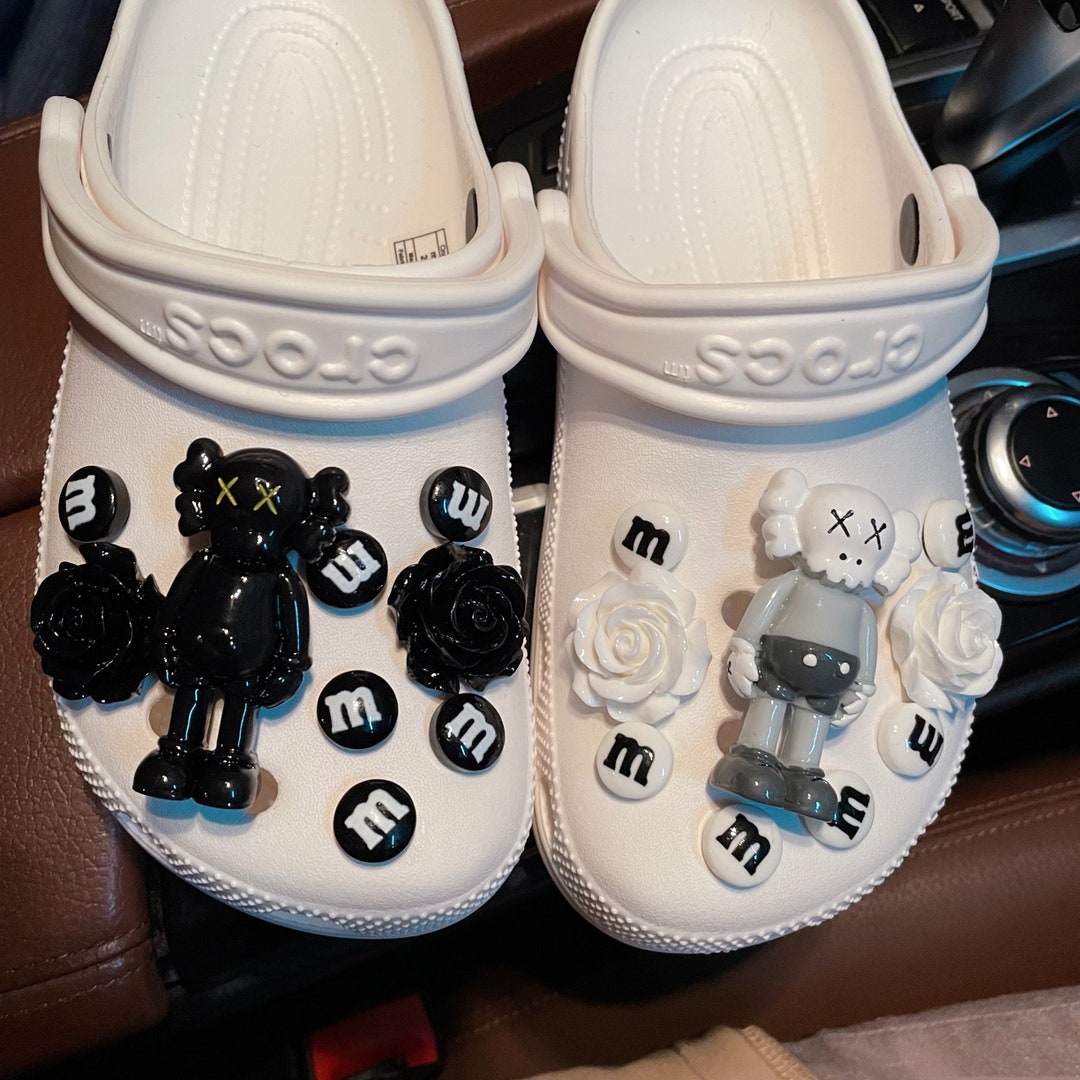 Black & Grey Kaws Shoes Charm Set - Etsy