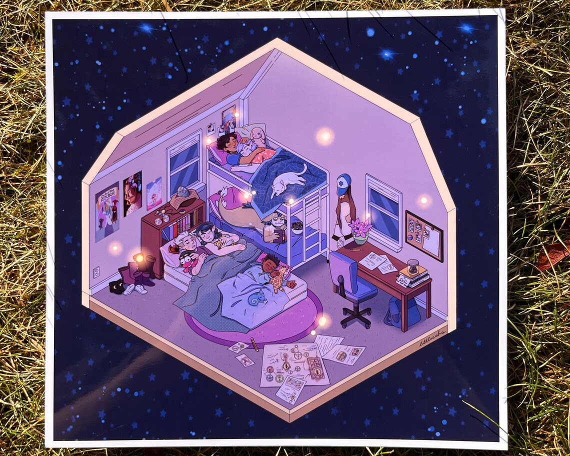 Cozy in the Human Realm Art Print the Owl House - Etsy