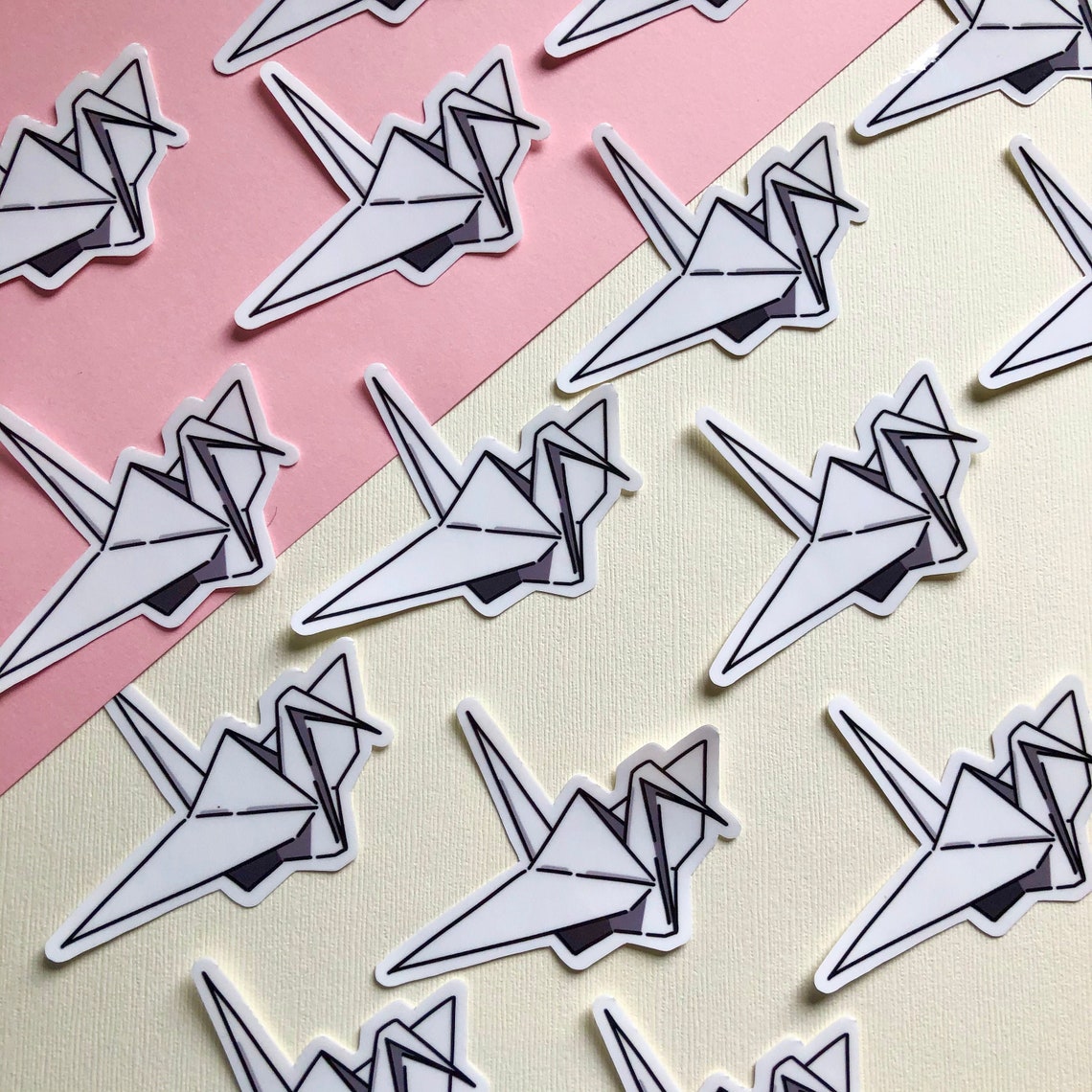Paper Crane Sticker Crane Sticker Origami Sticker Paper - Etsy