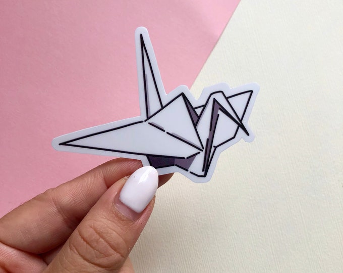 Paper Crane Sticker | Crane Sticker | Origami Sticker | Paper Crane ...