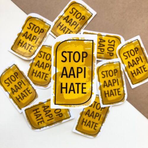 Stop the Hate Stickers Set Racism is A Virus Asian Lives - Etsy