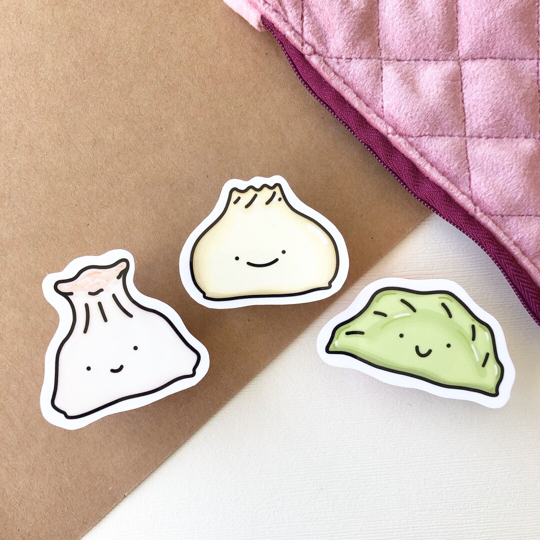 Dumpling Stickers Soup Dumpling Sticker Vegetable Dumpling - Etsy