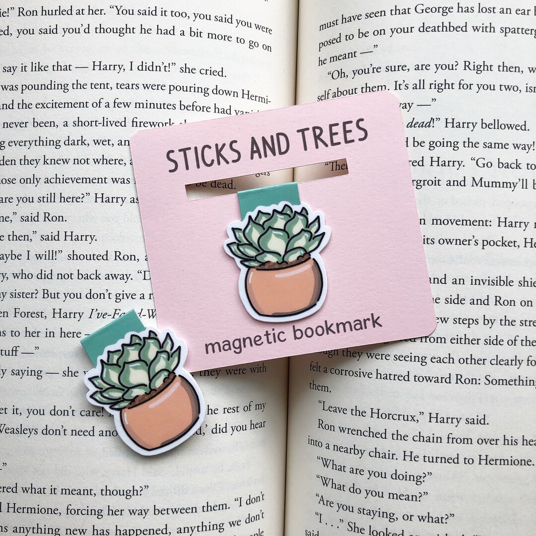Succulent Magnetic Bookmark Succulent Bookmark Plant - Etsy