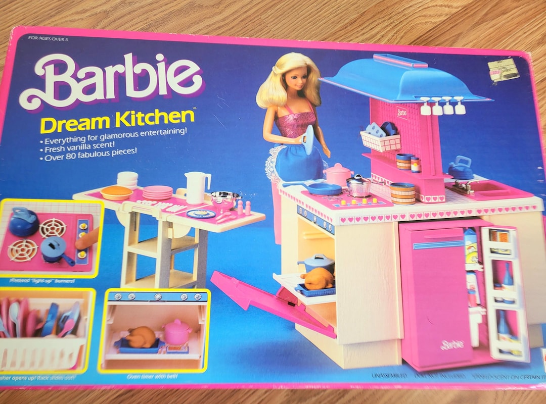 Vintage 1984 Barbie Dream Kitchen Playset by Mattel-complete Set!! in ...