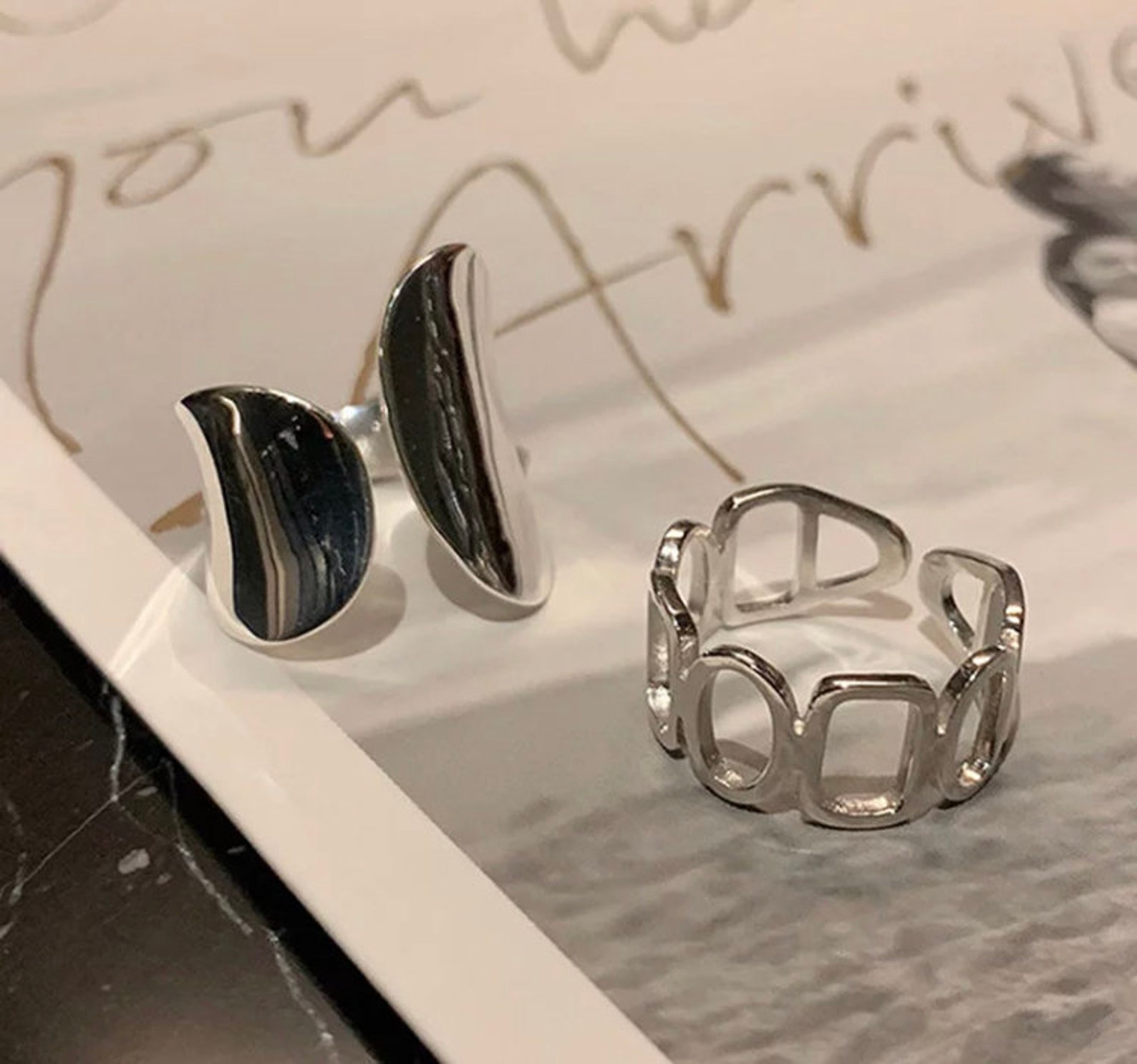 Minimalist Silver Rings for Women Resizable New Fashion - Etsy