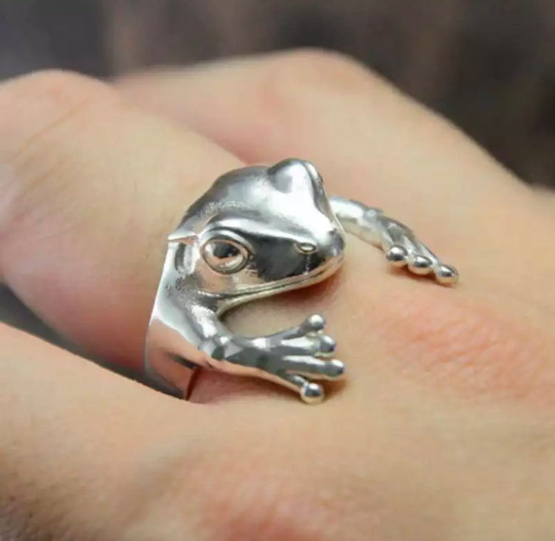 Frog Animal Rings for Women Frog Toad Metal Wrap Ring Wedding - Etsy