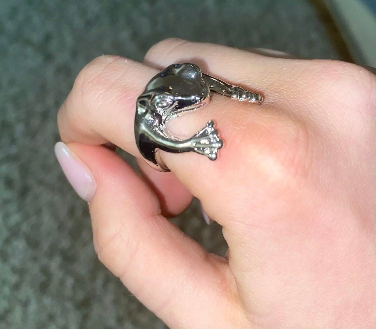 Frog Animal Rings for Women Frog Toad Metal Wrap Ring Wedding - Etsy
