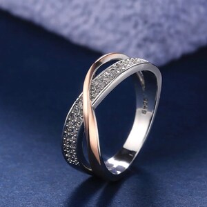 Fresh Two Tone X Shape Cross Ring for Women Wedding Jewelry - Etsy