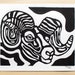 Tiger / Linoleum Block Print Wood Block Handmade Hand Carved Unique ...