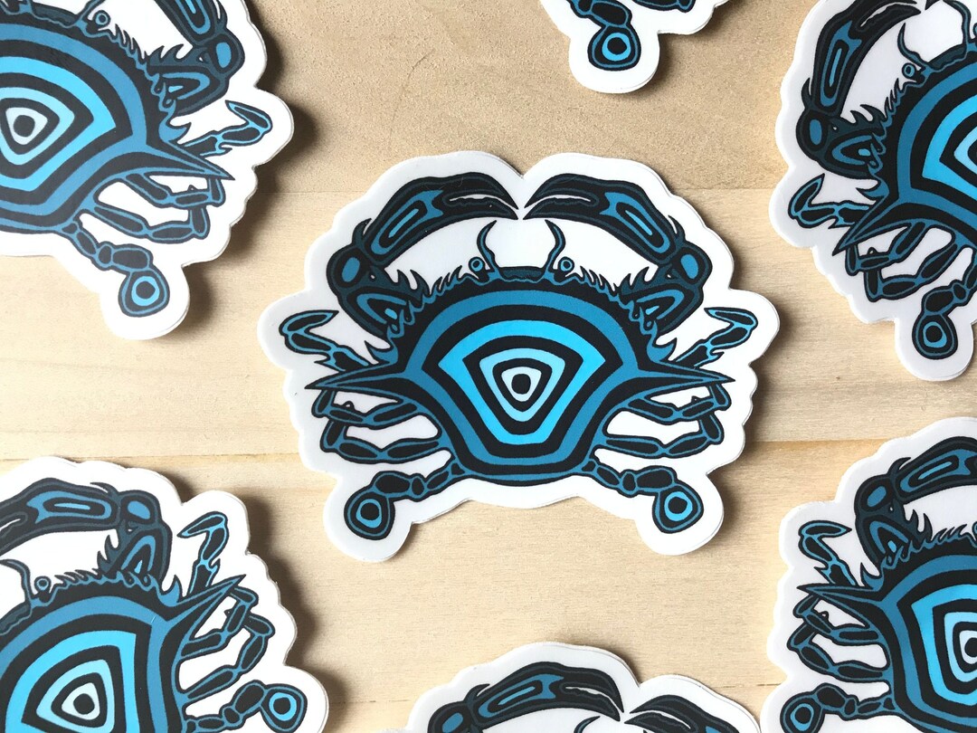 Gulf Blue Crab 3in Vinyl Sticker Waterproof Fade Resistant Water Bottle ...