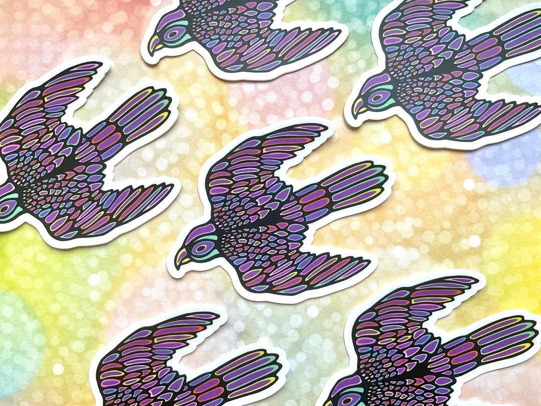 Funky Falcon 3 Inch Vinyl Sticker Waterproof Fade Resistant Water ...