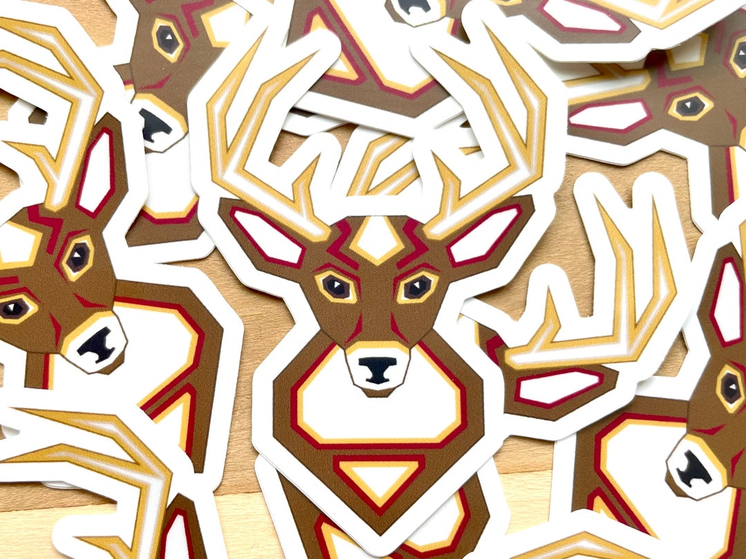 Whitetail Deer Sticker, Waterproof Vinyl Decal, Animal Art - Etsy