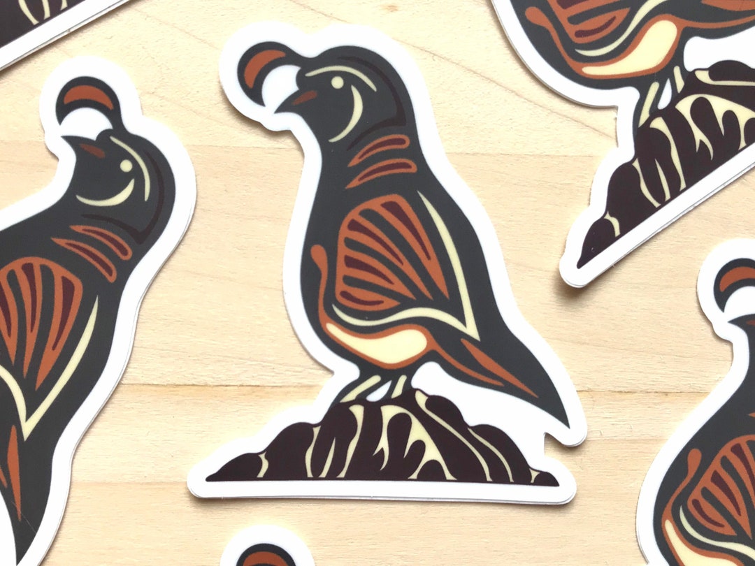 The Quail 3 Inch Vinyl Sticker - Waterproof Fade Resistant Long Life ...