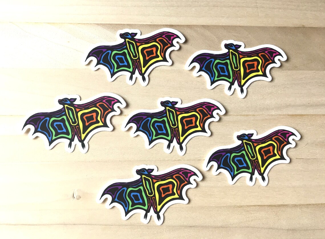 Rainbow Bat 3in Vinyl Sticker Waterproof Fade Resistant - Etsy