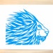Lion Gold Screen Print - Handmade Printed Color Original Design African ...