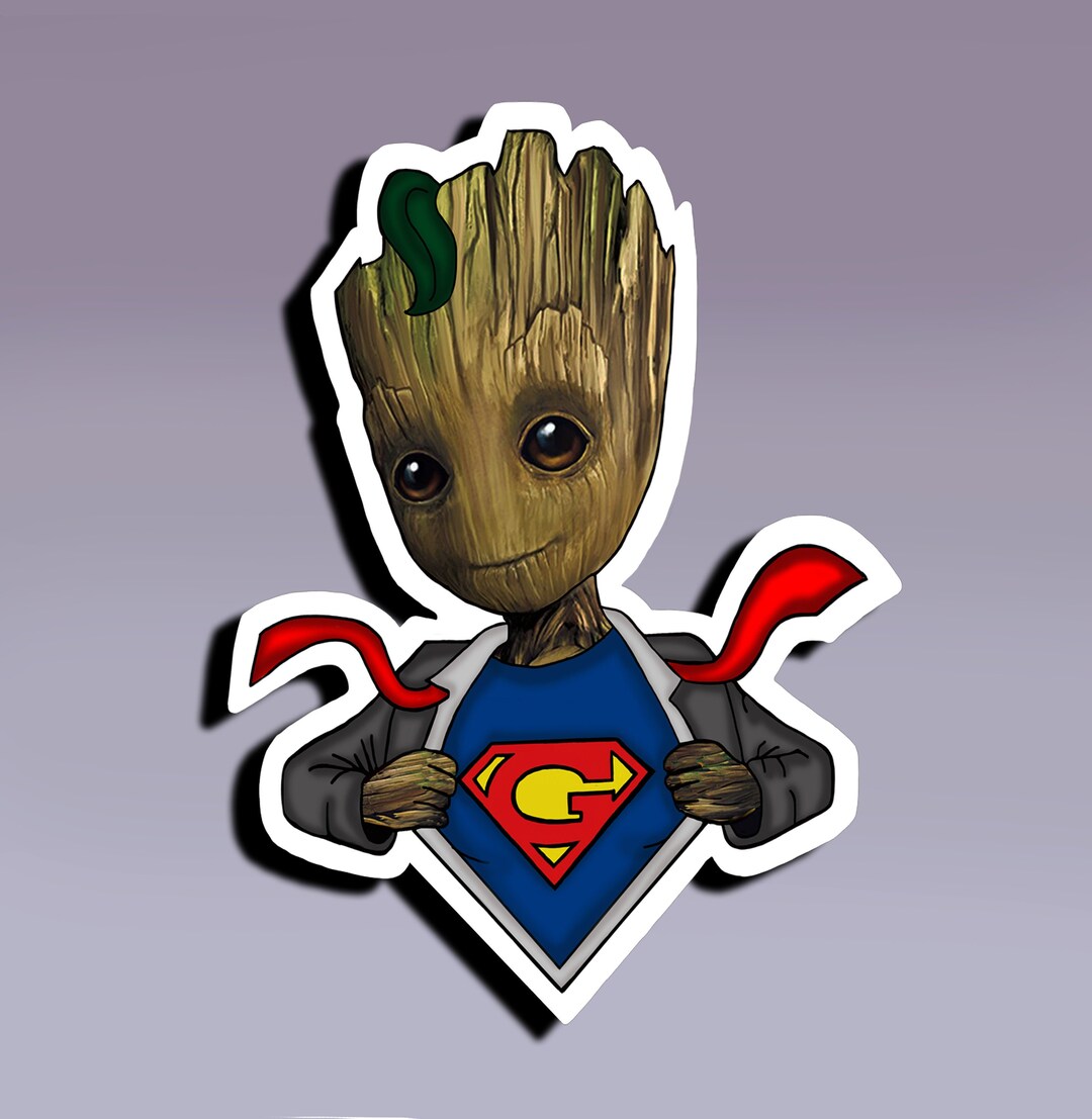 Super Groot Sticker Groot Sticker Guardian of the Galaxy Sticker ...