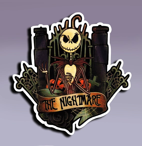 Sticker the Nightmare Haunted Halloween Sticker: Skeleton | Etsy