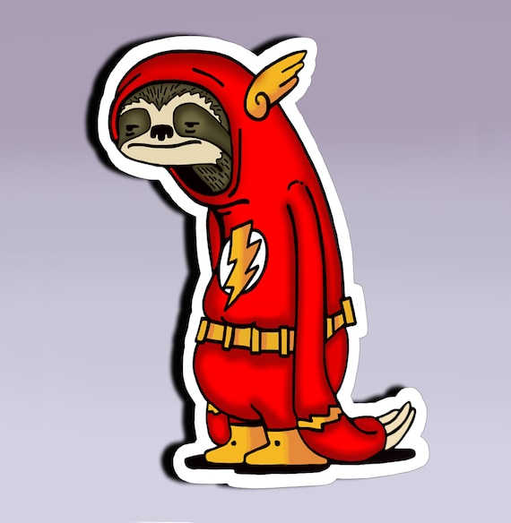 Super Sloth Decal Super Hero Decal Unusual Super Hero Decal - Etsy