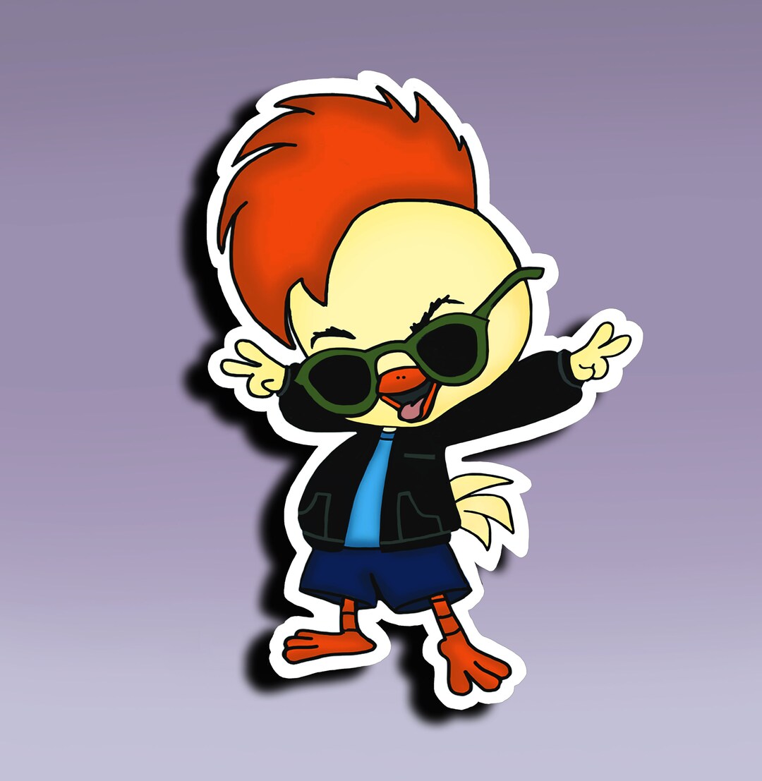 Sticker - A Very Cool Little Chicken; Cool Chicken Sticker; Graphic ...