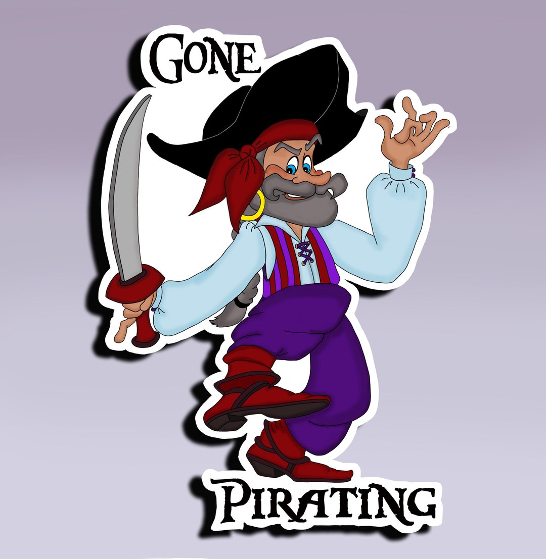 Sticker Gone Pirating Pirate Sticker Pirate's Life for Me Sticker ...