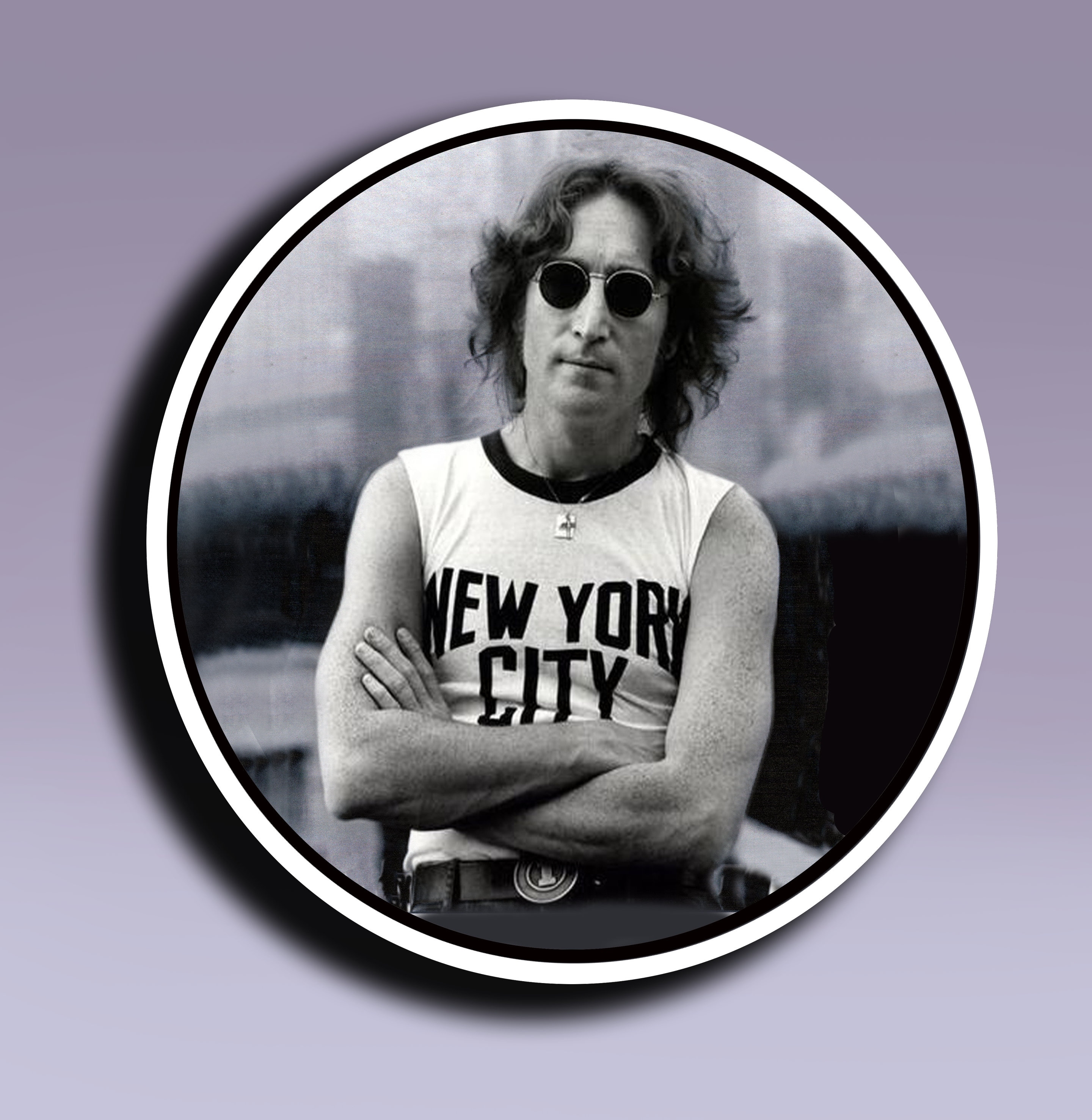 Sticker John Lennon in New York City - Etsy