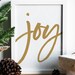Joy Christmas Printable, Gold Joy, Christmas Wall Art, Holiday Decor ...