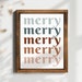 Merry Wood Sign Christmas Wall Decor Merry Word Art Walnut - Etsy