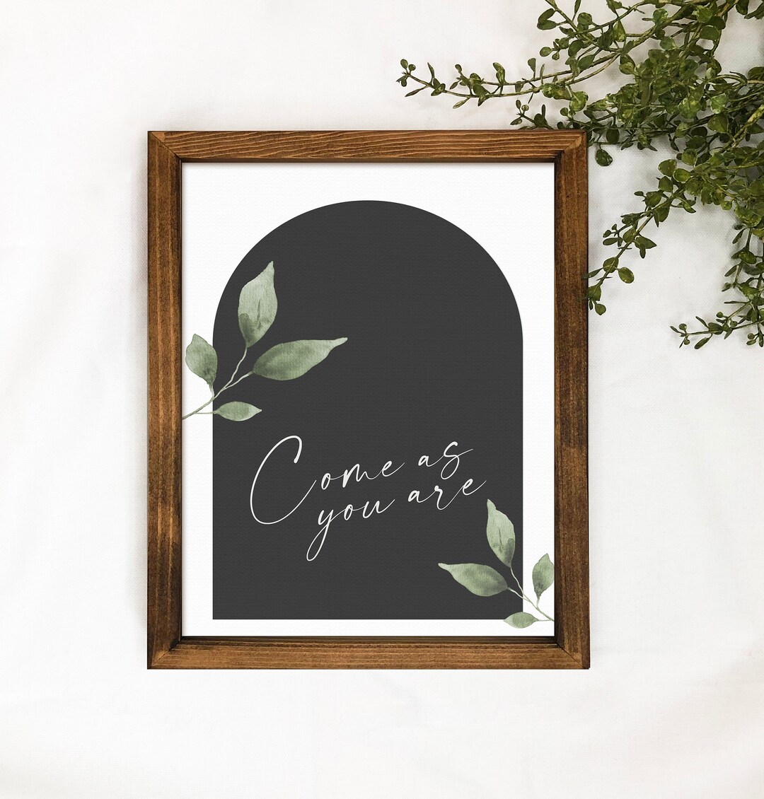 Come as You Are, Modern Arch Design Wood Sign, Christian Wall Decor ...
