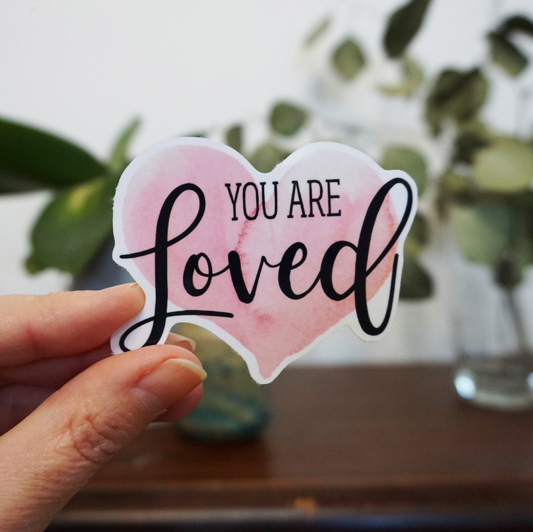 You Are Loved Heart Sticker, Christian Vinyl Sticker, Waterproof ...