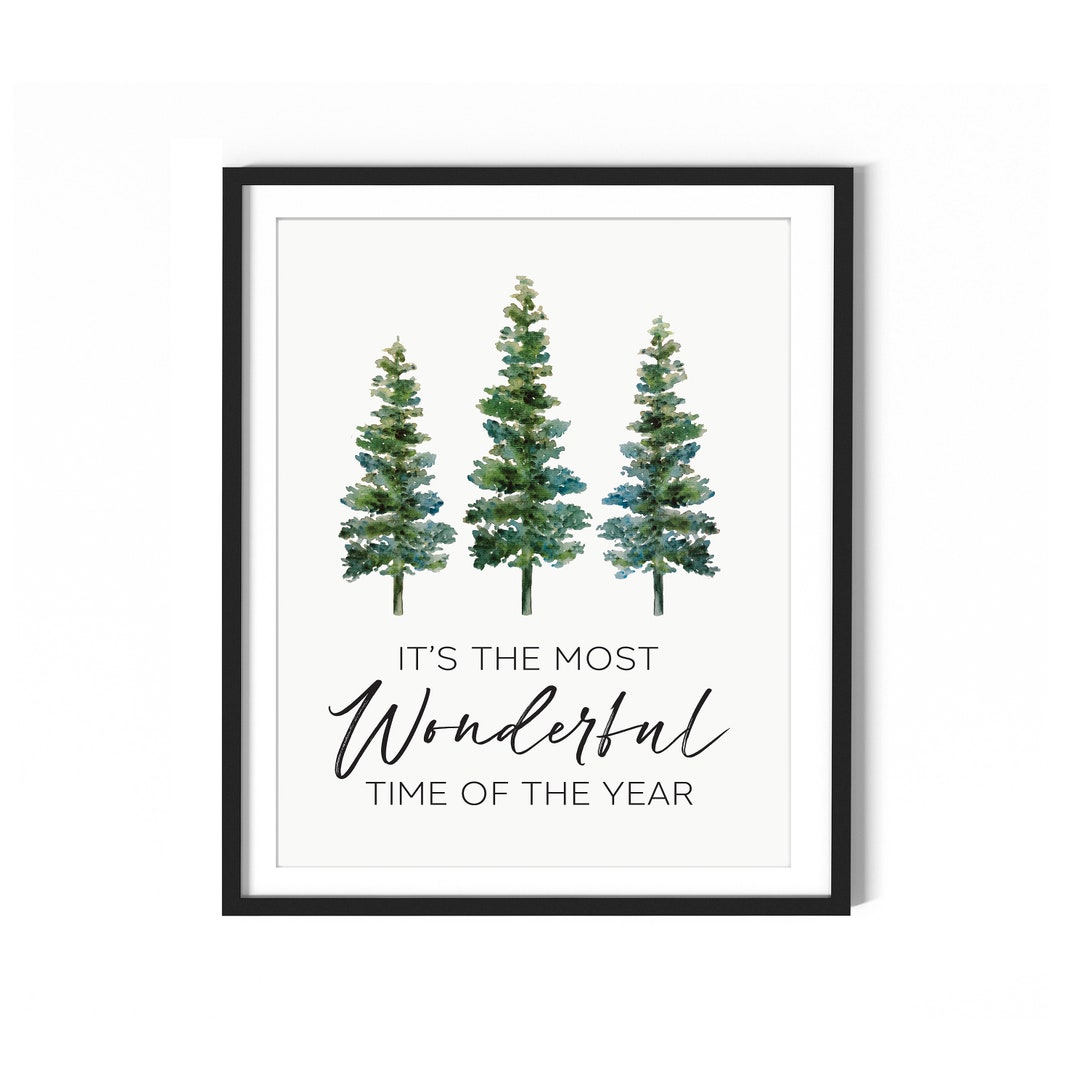 Christmas Printable, It's the Most Wonderful Time of the Year, Holiday ...
