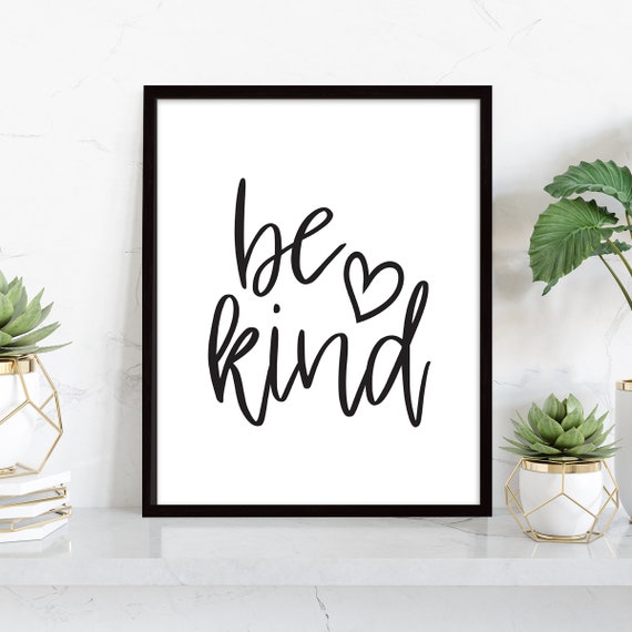 Be Kind Word Art Art & Collectibles Digital Prints etna.com.pe