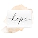 Hope Word Art Print, Hope Cursive Script Font Wall Art, Inspirational ...