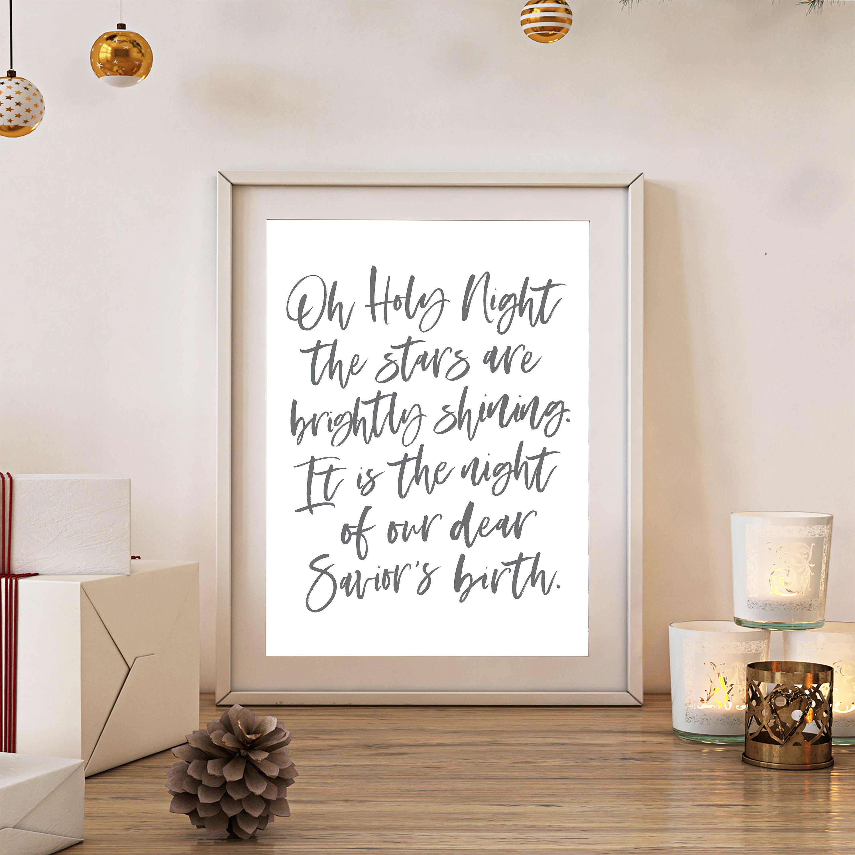 Oh Holy Night Printable Christmas Carol Printable Christian - Etsy