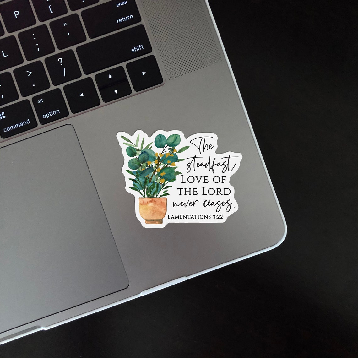 The Steadfast Love of the Lord Never Ceases Sticker Potted - Etsy