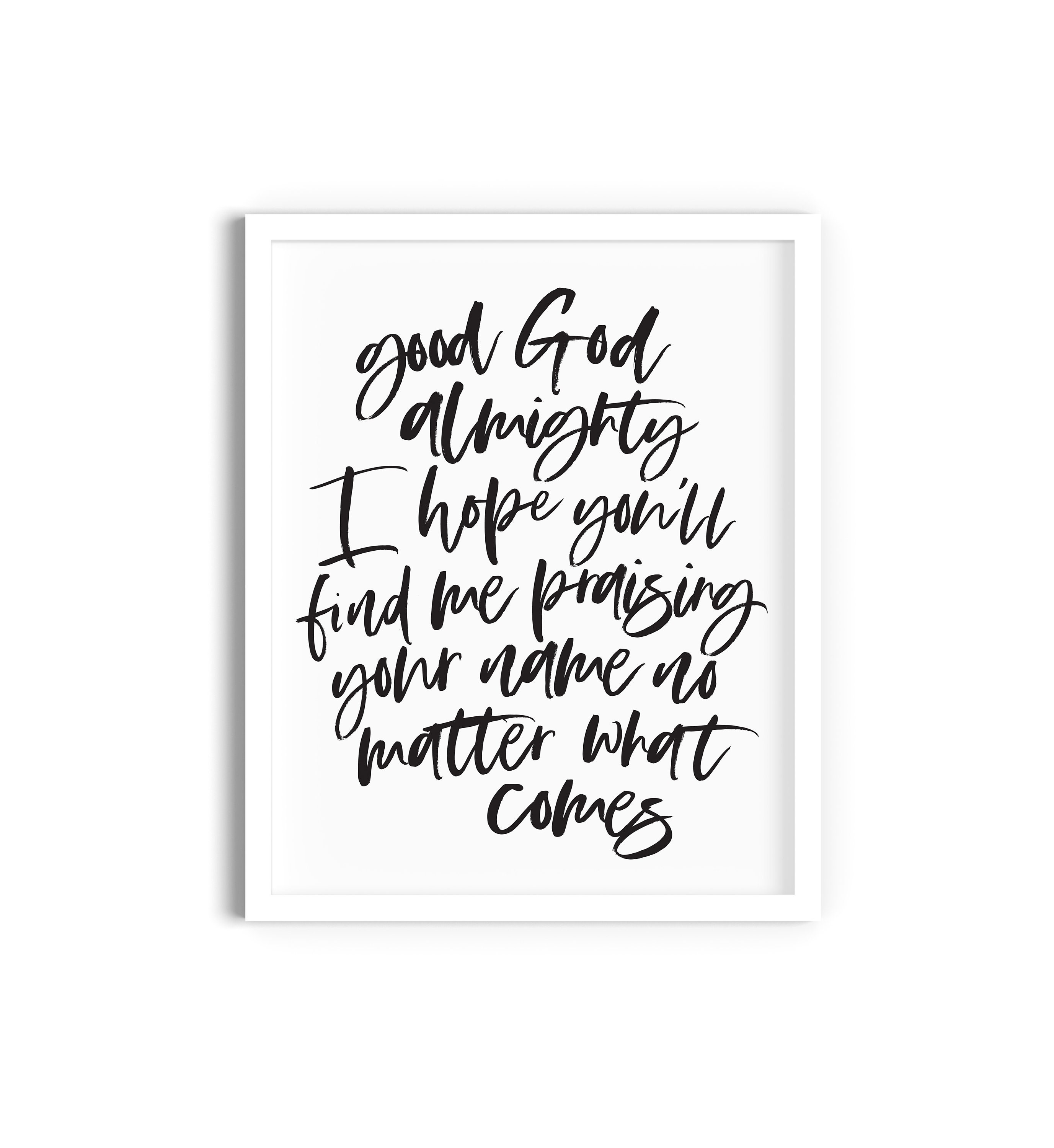 Good God Almighty Song Printable, Inspirational Wall Print, Jesus Wall ...