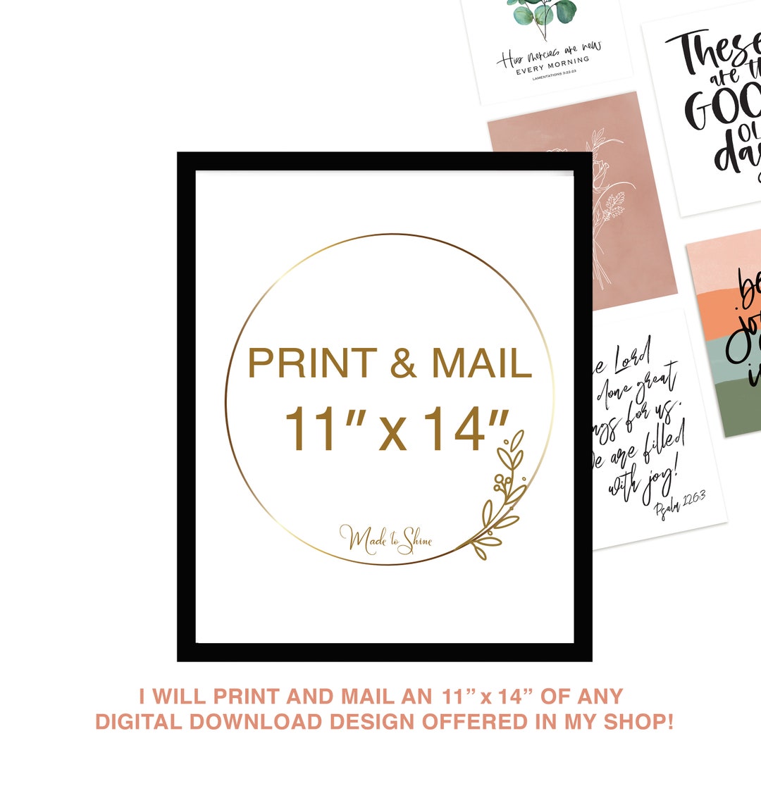 Print and Mail Any Design, 11 X 14 Inch Print, Print and Ship Artwork ...