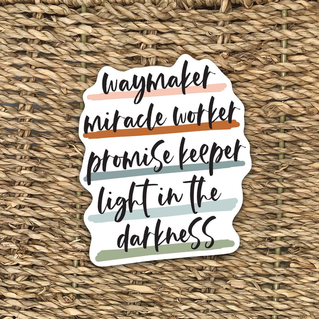 Waymaker Christian Sticker, Waterproof Sticker, Waymaker Song Sticker ...