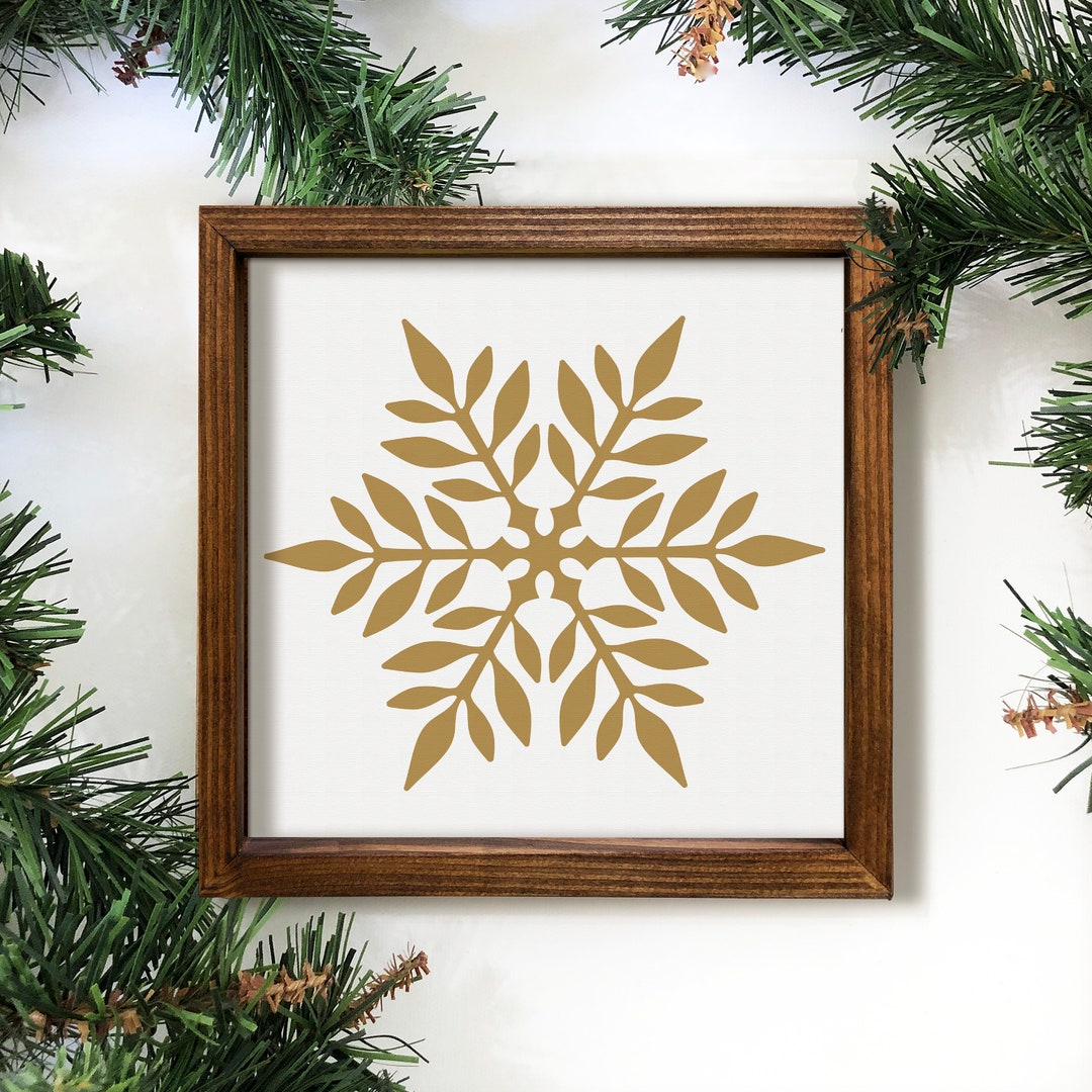 Snowflake Wood Sign, Christmas Table Decor, Holiday Snowflake Sign ...