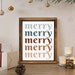Merry Wood Sign Christmas Wall Decor Merry Word Art Walnut - Etsy