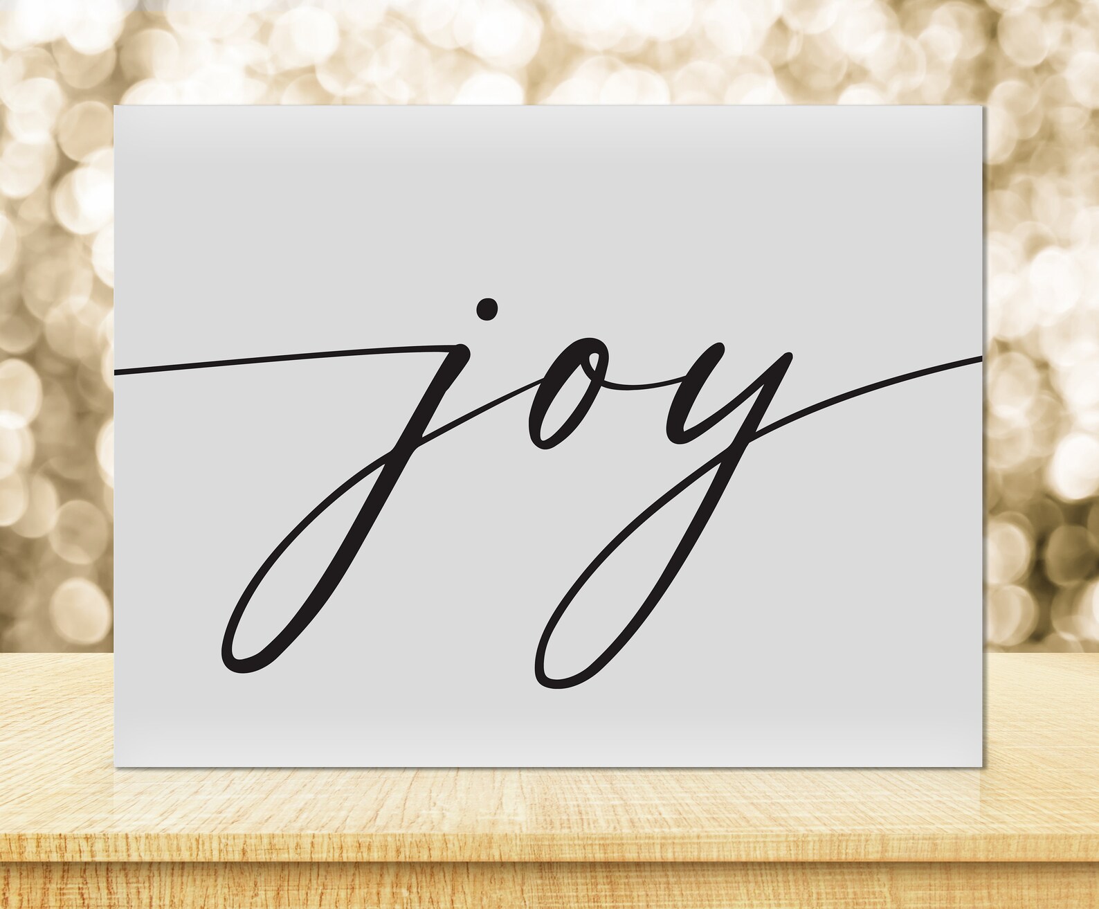 Joy Word Art Print, Joy Cursive Script Wall Print, Christmas Home Decor ...