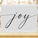 Joy Word Art Print, Joy Cursive Script Wall Print, Christmas Home Decor ...