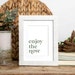 Enjoy the Now Printable, Inspirational Wall Print, Green Font Word Art ...
