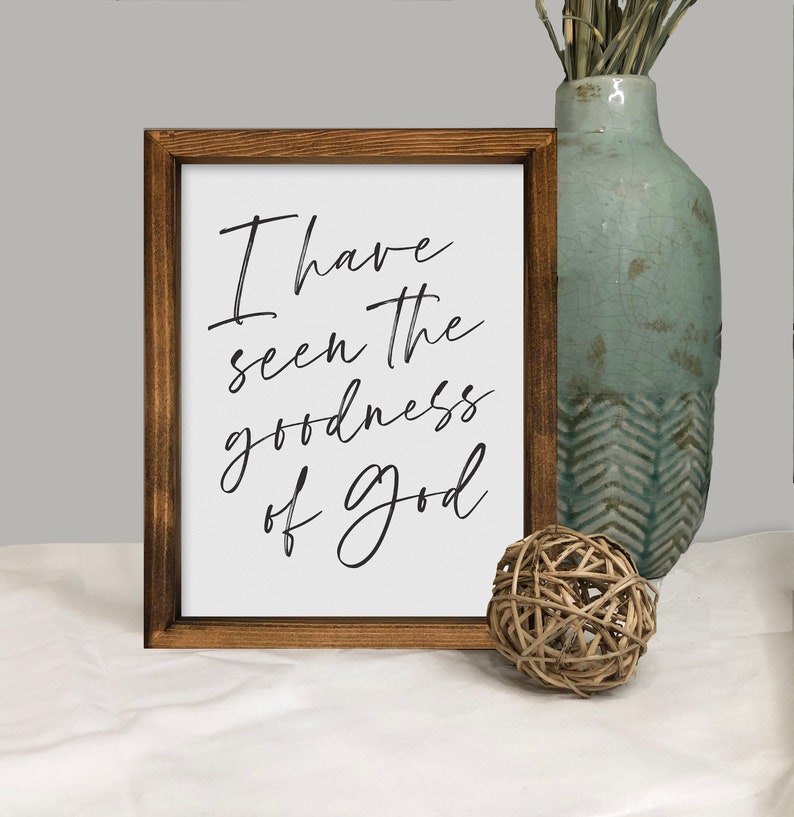 I Have Seen the Goodness of God Wood Framed Canvas Decor - Etsy
