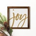 Gold Joy Christmas Wood Sign, Christmas Table Decor, Holiday Joy Wall ...