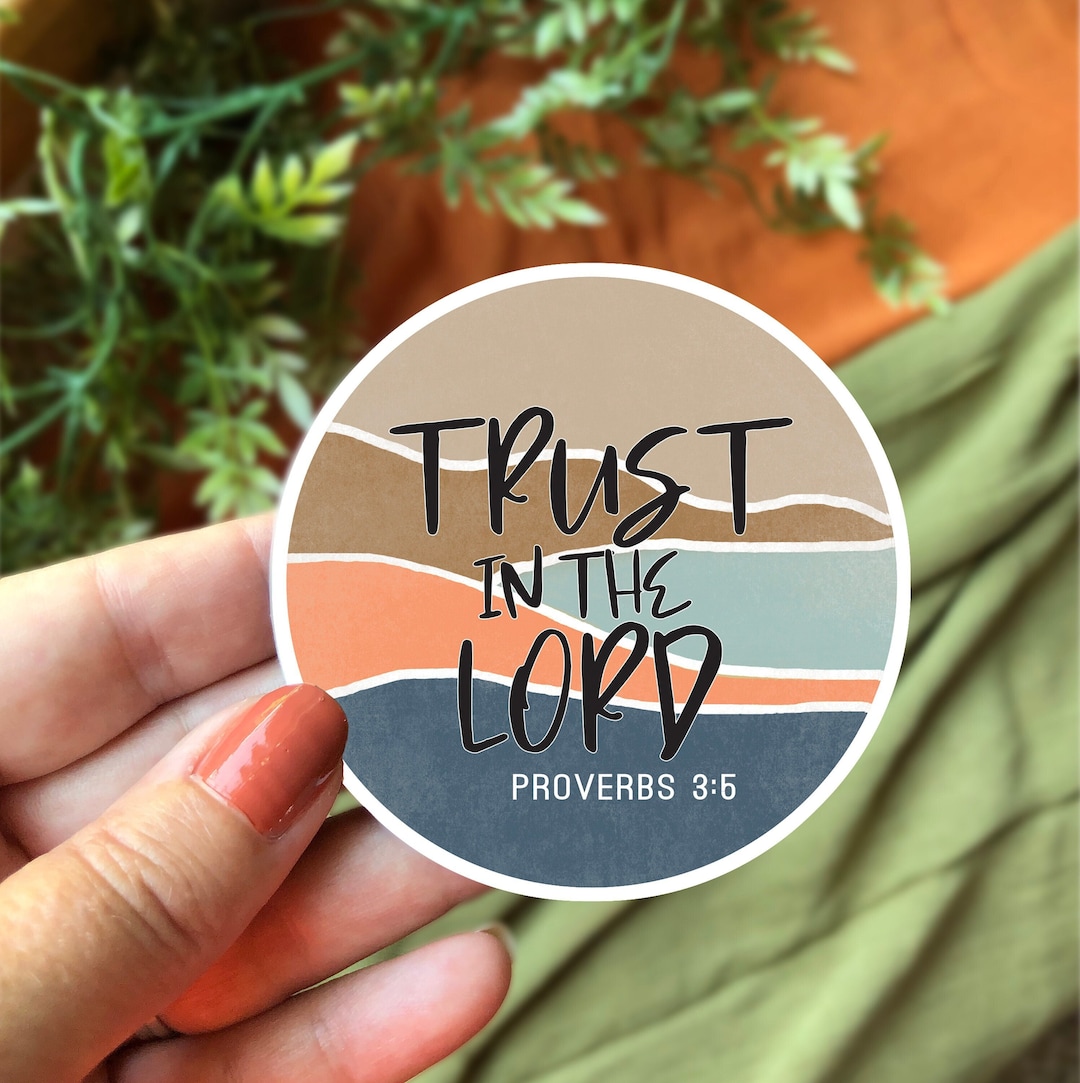 Trust in the Lord Sticker, Jesus Sticker, Boho Mountains Sticker ...