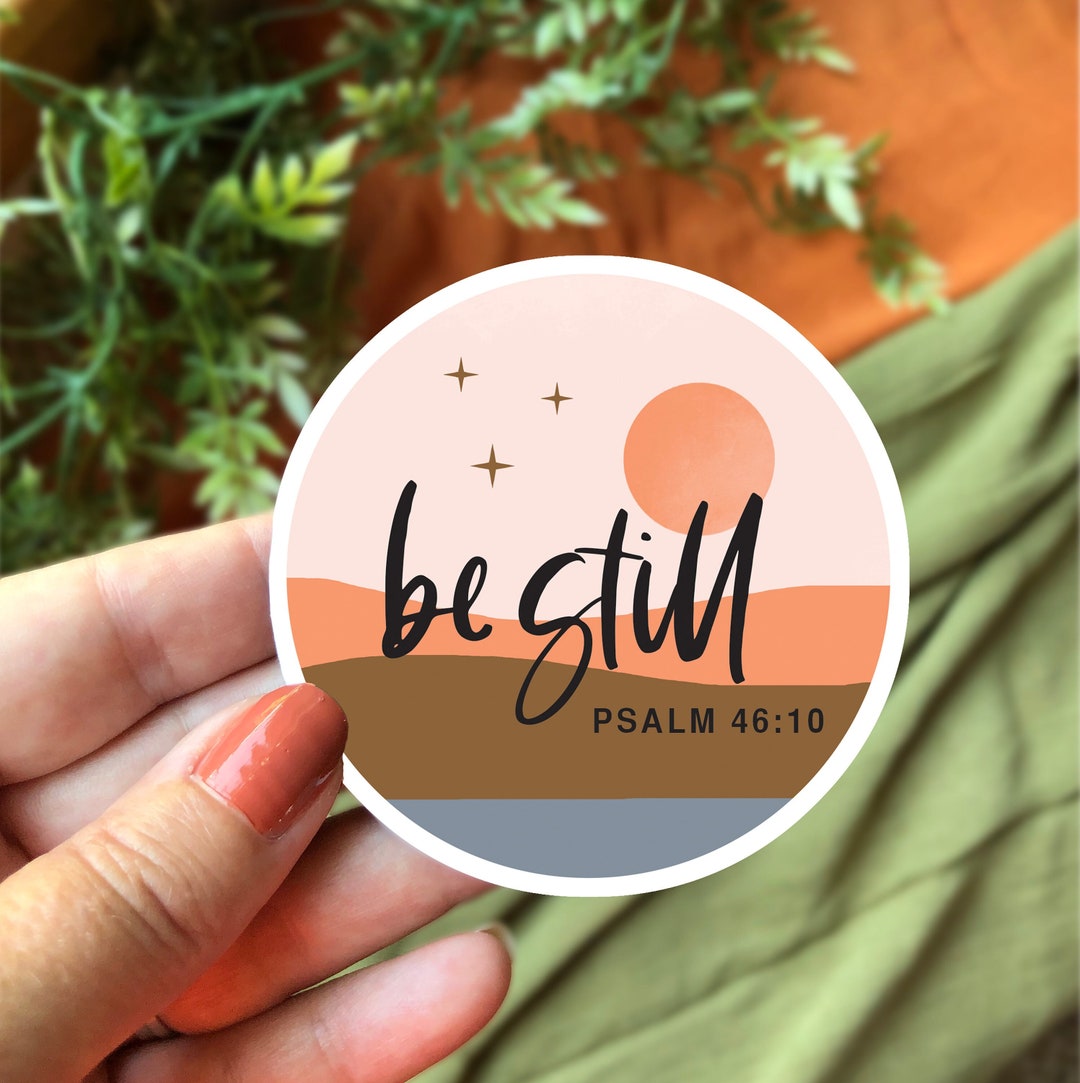 Be Still, Bible Vinyl Sticker, Jesus Sticker, Boho Sun Sticker ...