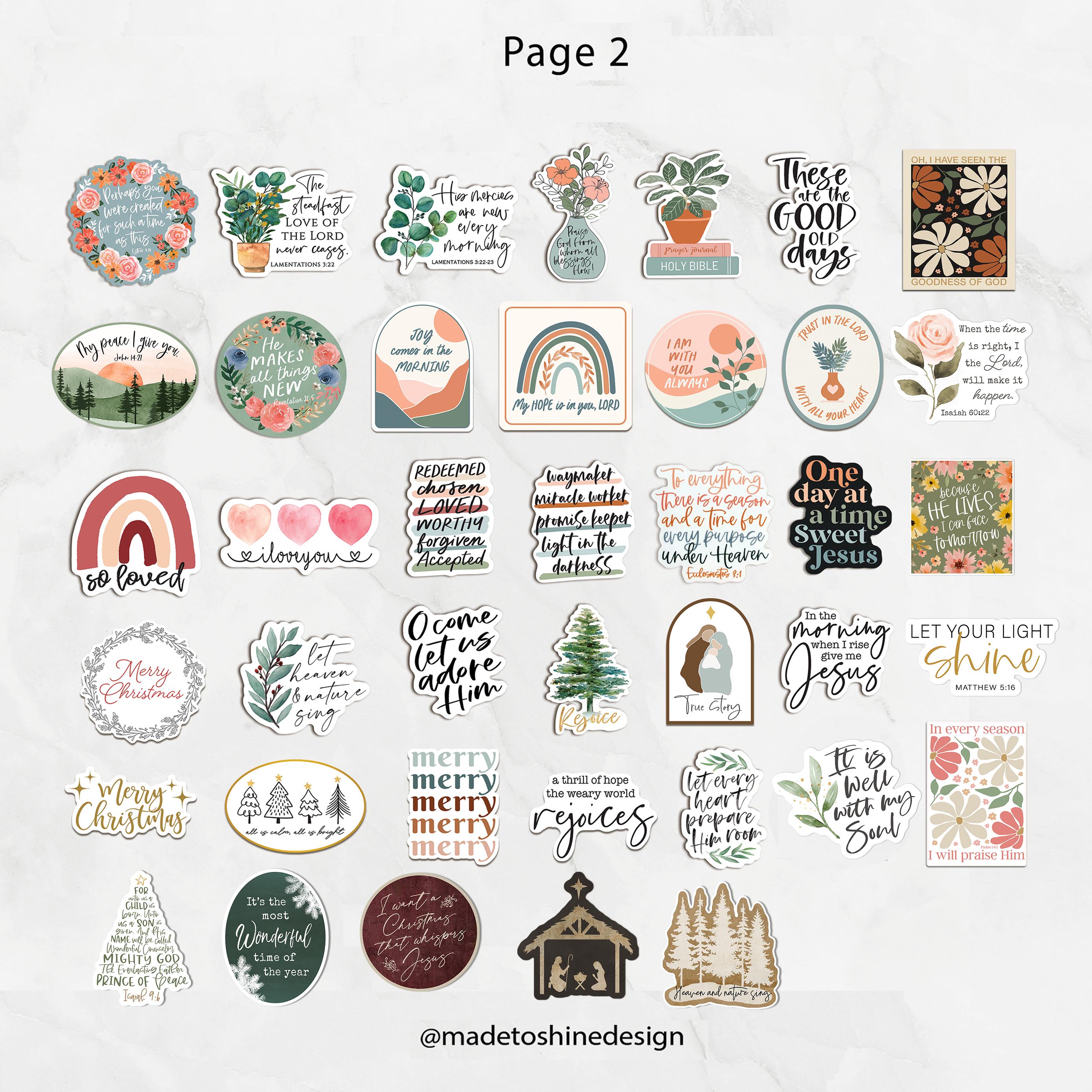 Bundle of 3 Faith Based Stickers, Waterproof Sticker Bundle, Pick Three ...