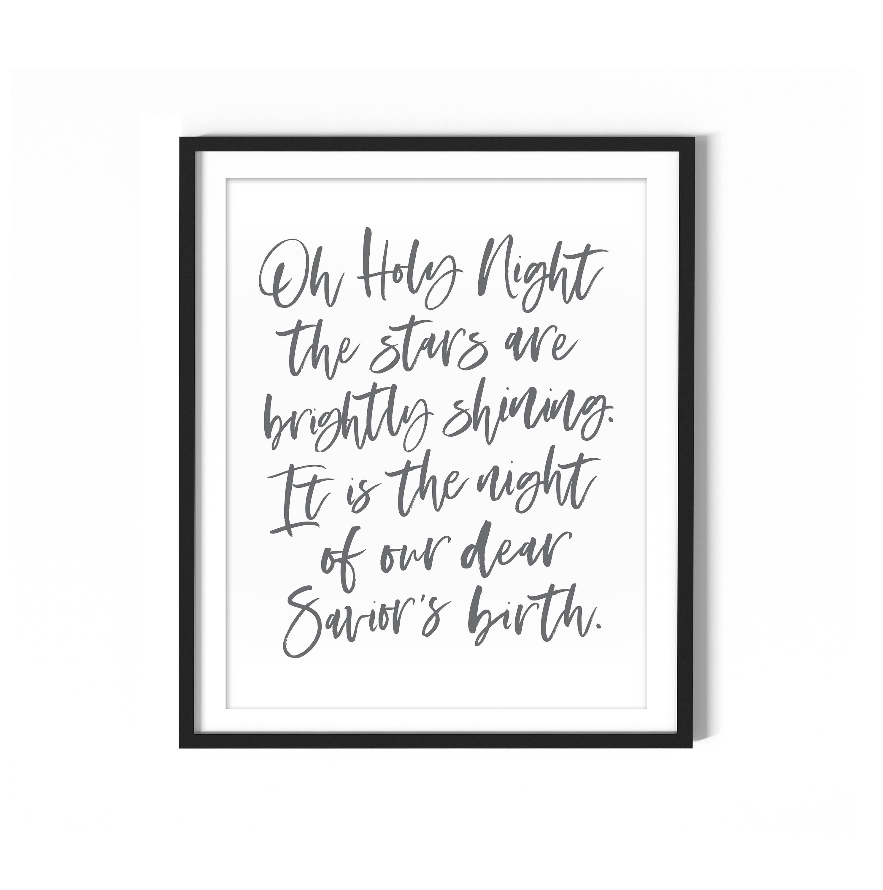 Oh Holy Night Printable Christmas Carol Printable Christian - Etsy