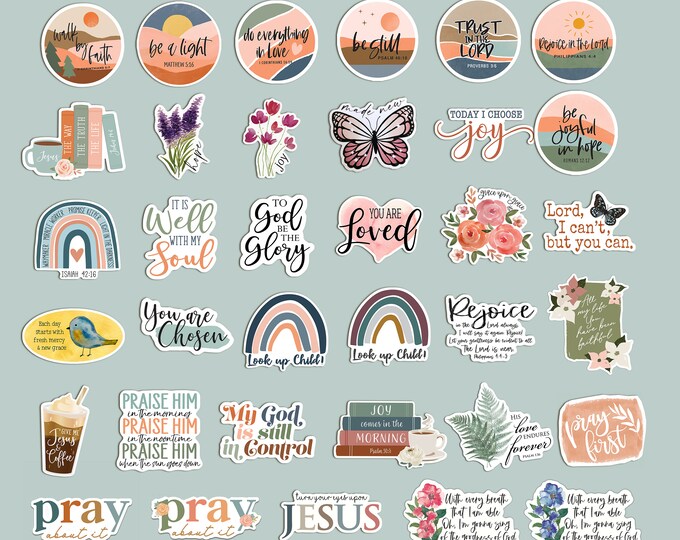 Bundle of 10 Faith Based Stickers, Waterproof Sticker Bundle, Pick Ten ...