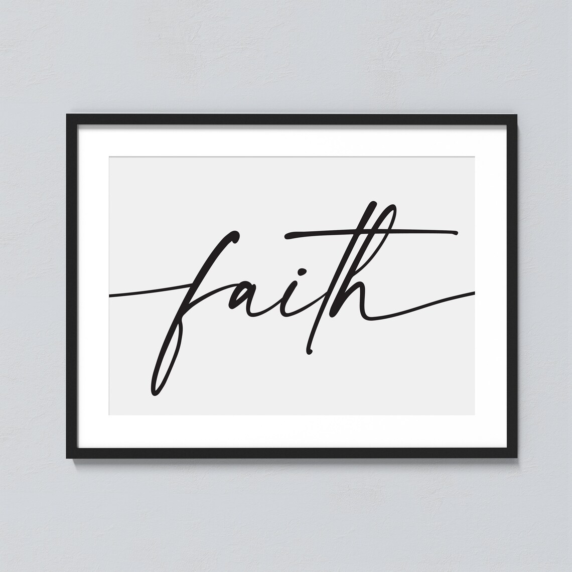 Faith Word Art Print Faith Printable Wall Decor Faith - Etsy